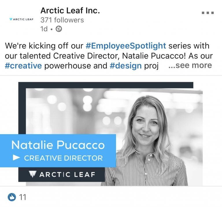 Creative Employee Spotlight Post Examples on LinkedIn - Be the Bean