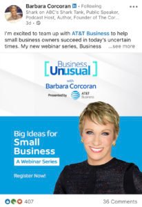 LinkedIn Webinar Post Examples For Promotion - Be the Bean