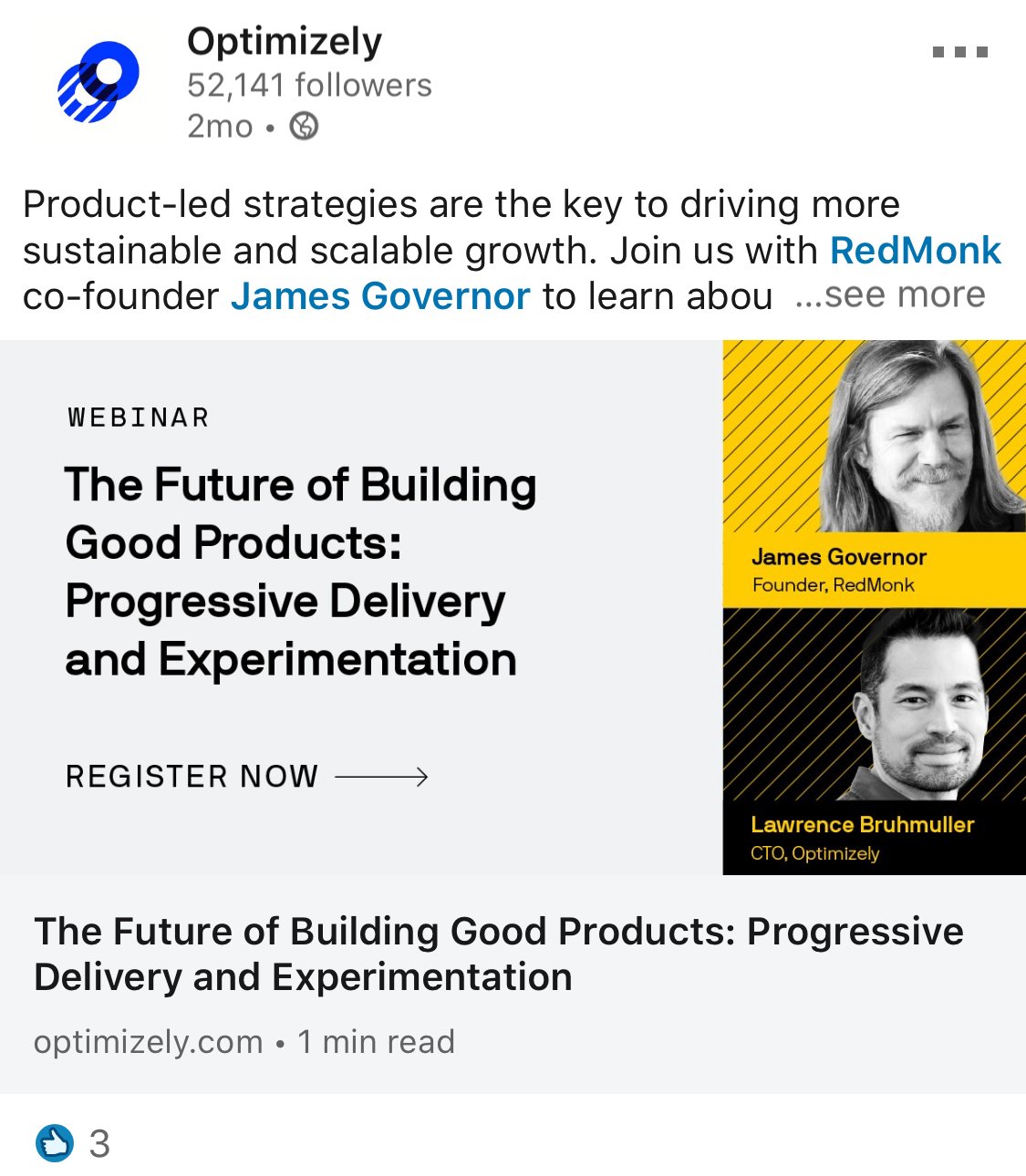 LinkedIn Webinar Post Examples For Promotion - Be the Bean